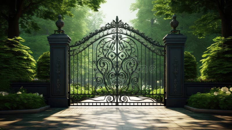 Security gate iron stock illustration. Illustration of access - 305906127