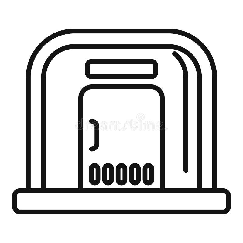 Security Gate Protecting Entrance with Digital Code Panel Stock Vector ...