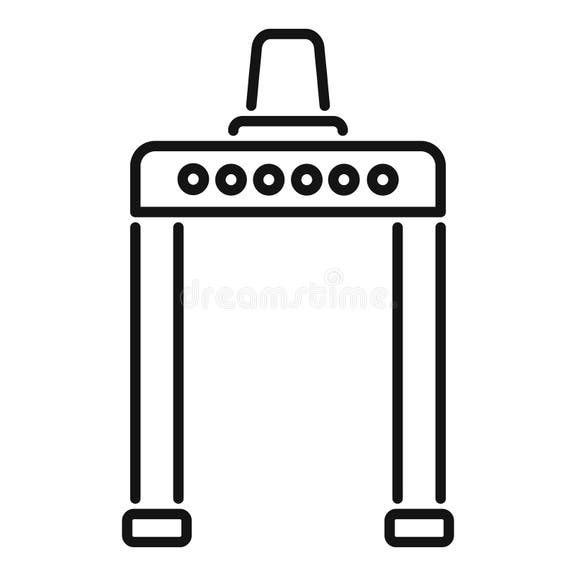 Security Gate Scanner Detecting Metal Objects Icon Stock Vector ...