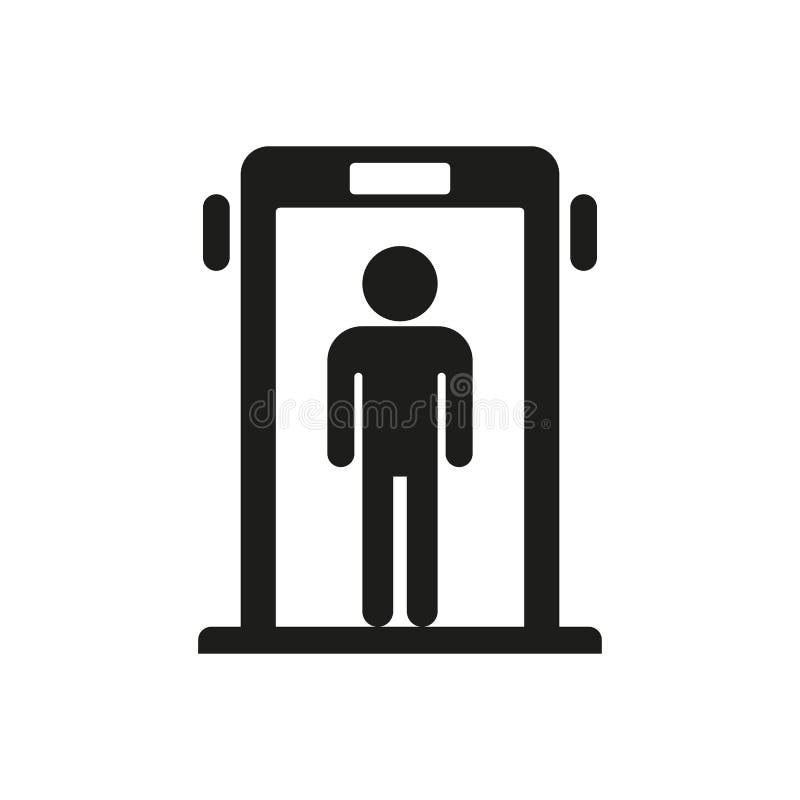Security Gate Vector. Access Door or Security Scanner Icon Stock Vector ...