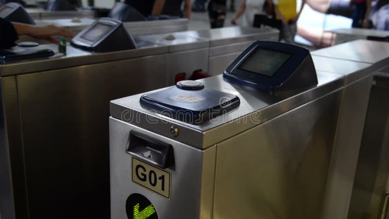 Electronic Card To Open Locker in Sports Locker Room Stock Footage ...