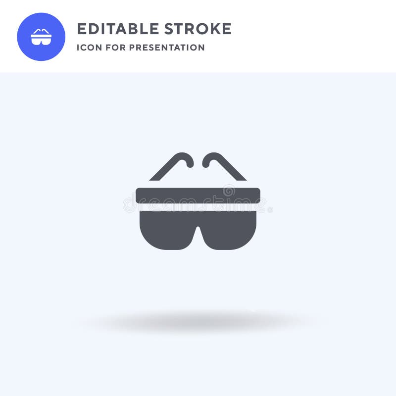 Security Glasses Icon Vector, Filled Flat Sign, Solid Pictogram ...