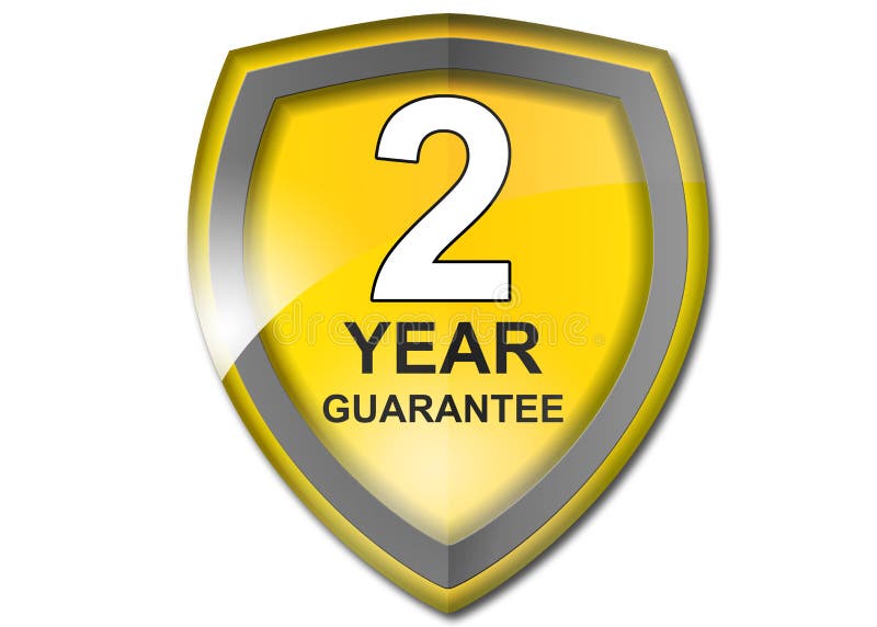 Security Guaranteed Two Year Shield Stock Illustration - Illustration ...
