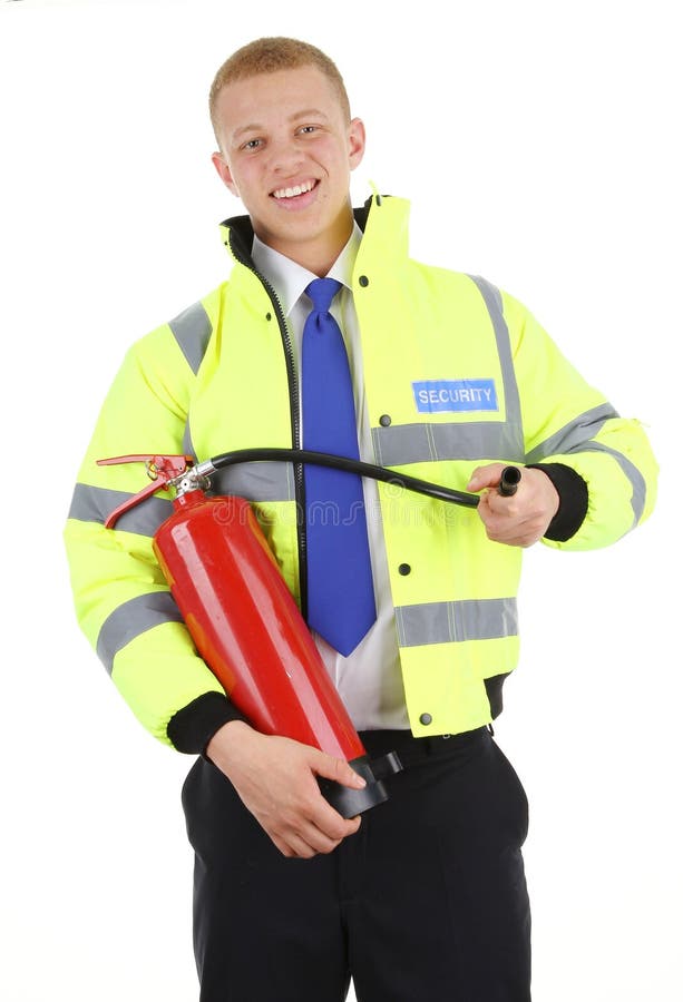 136 Security Guard Fire Extinguisher Stock Photos - Free & Royalty-Free ...