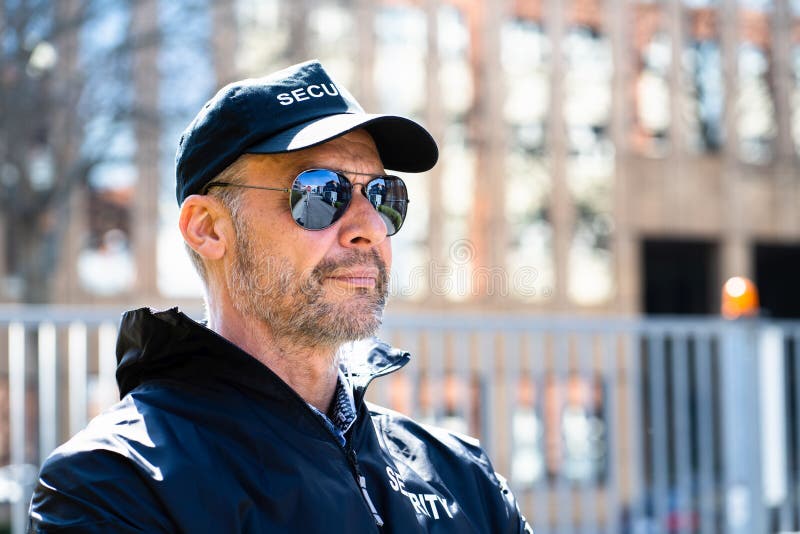 Security Guard or Agent Standing Stock Photo - Image of mature ...