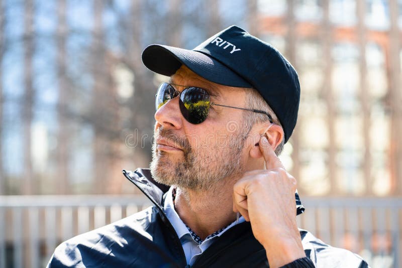 Security Guard or Agent Standing Stock Image - Image of safety ...