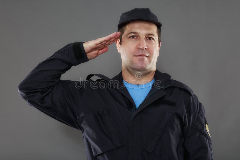 Security Guard Full Body Isolated on White Stock Photo - Image of ...