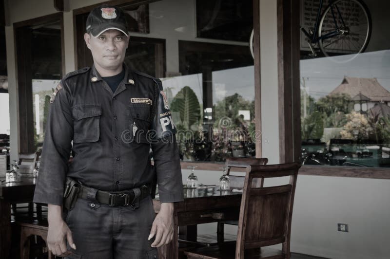 Security Guard Bali, Indonesia. Editorial Image - Image of army ...