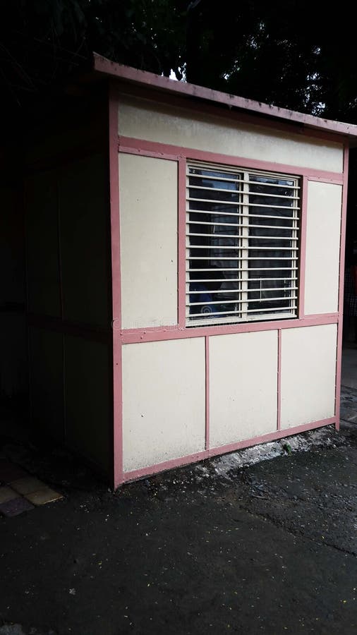 Security Guard Cabin Out Side of Building Stock Image - Image of ...