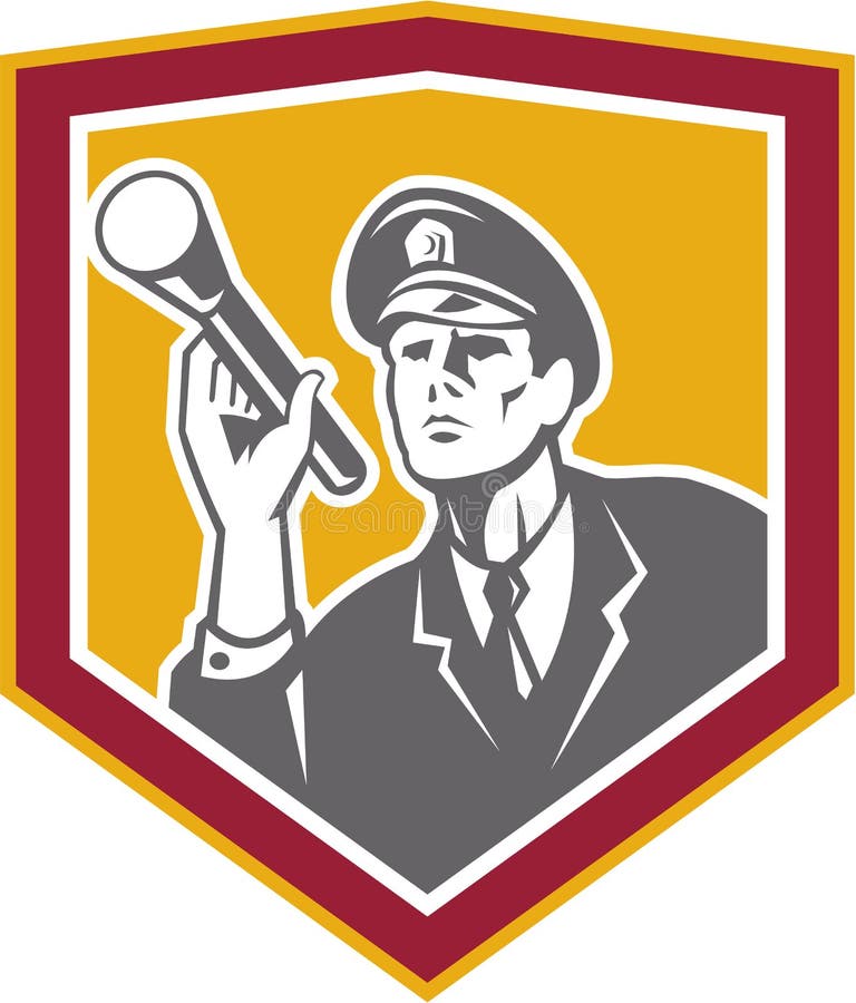 Policeman Security Guard Police Officer Crest Stock Vector ...