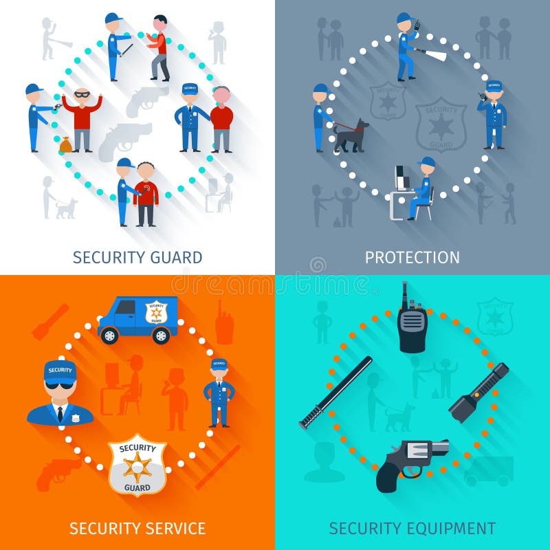 Security guard stock vector. Illustration of security - 90118408