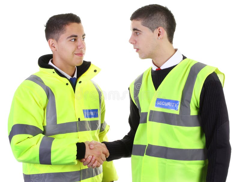 Security guard hand shake stock image. Image of portrait - 22171393