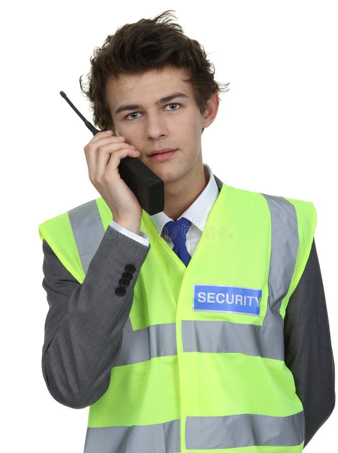 Security guard with radio stock image. Image of talking - 30079667