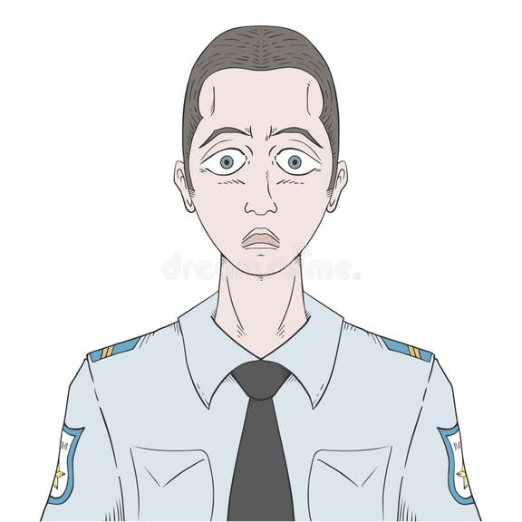 Security guard man draw stock vector. Illustration of emotion - 364439984