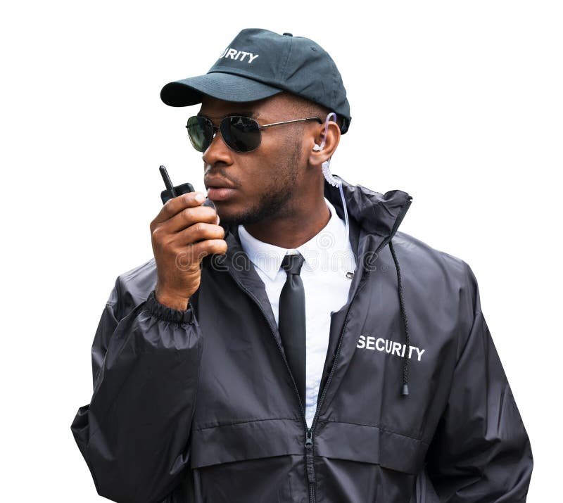 Security Guard Man Service. Defense Stock Photo - Image of outdoors ...