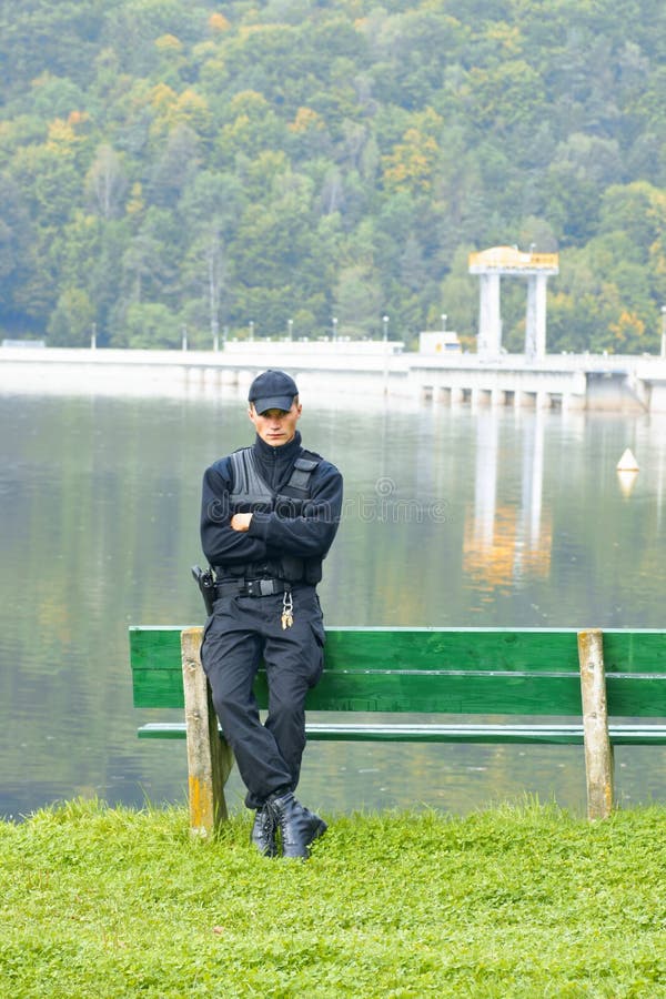 Security Guard, Man in Uniform and Armed Stock Image - Image of ...