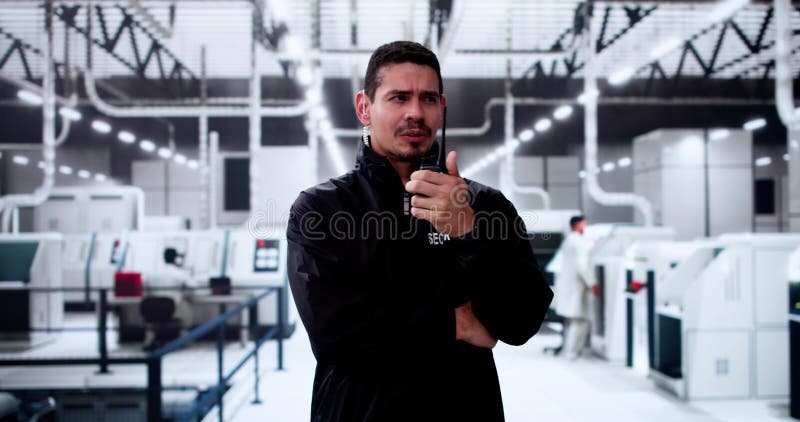 Security Guard at Night with Flashlight Stock Image - Image of ...