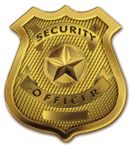 Security Guard Officer Badge Stock Illustration - Illustration of ...