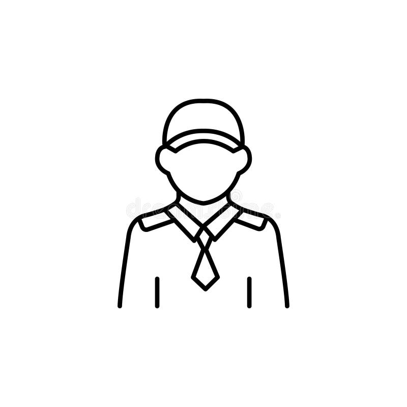 Personal Security Line Icon. Linear Style Sign for Mobile Concept and ...