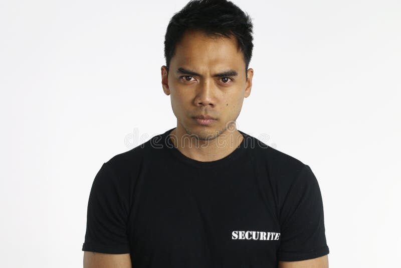 Security guard posing stock photo. Image of officer, young - 70851064