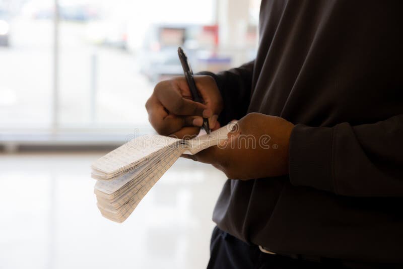 Security Guard Recording Information To Share Stock Image - Image of ...