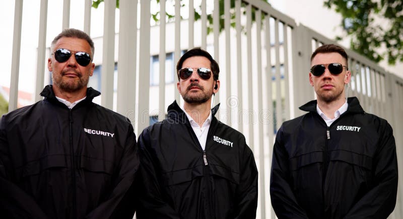 Security Guard Service Protecting a Handsome Businessman Outside Stock ...