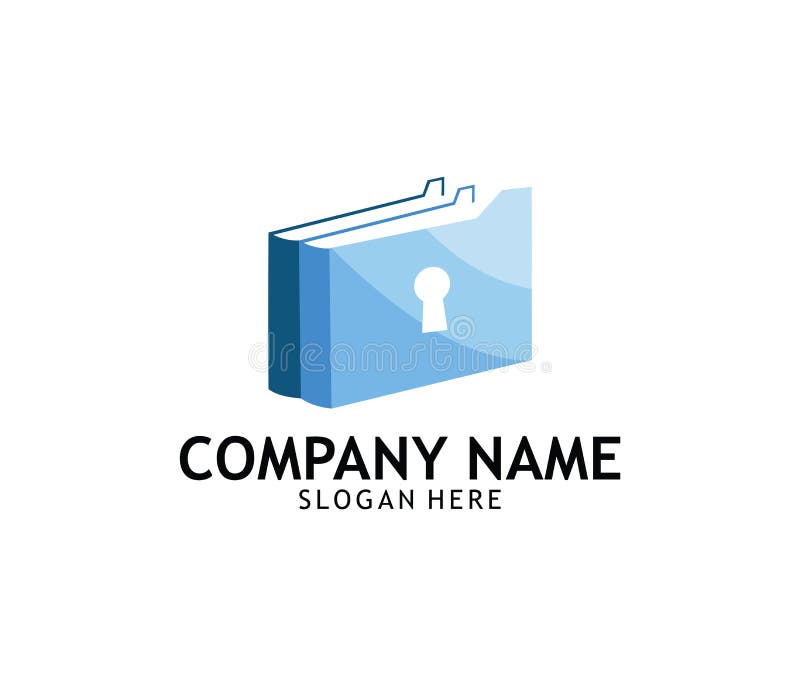 Folder and Lock Logo Template. Secure Folder Vector Design Stock Vector ...