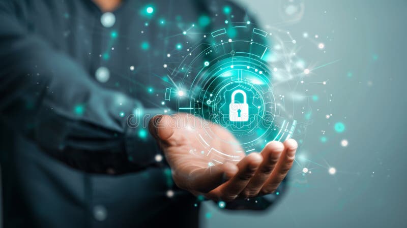 Security Guard Showing Safety System Stock Illustration - Illustration ...