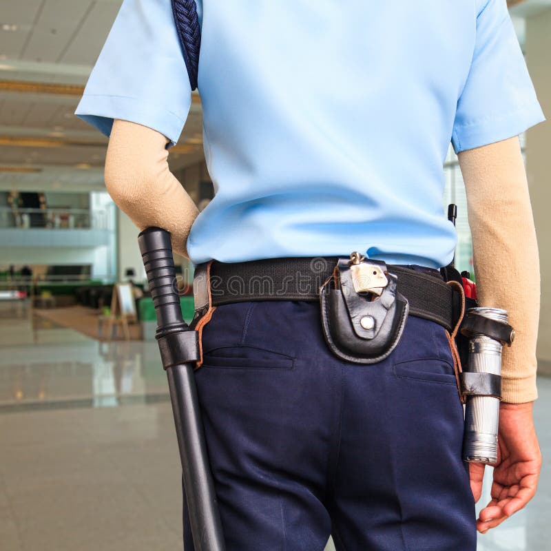 The Security Guard at Rest Position Stock Image - Image of vigil ...