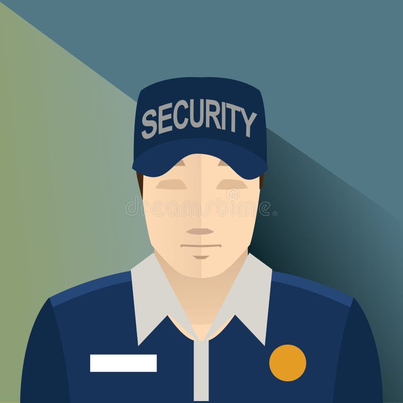 Security Guard. Vector Illustration Decorative Background Design Stock ...