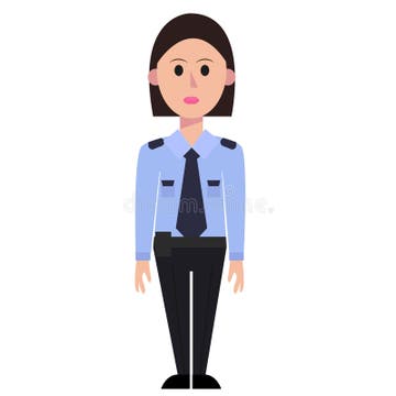 Security guard woman stock vector. Illustration of girl - 74695608