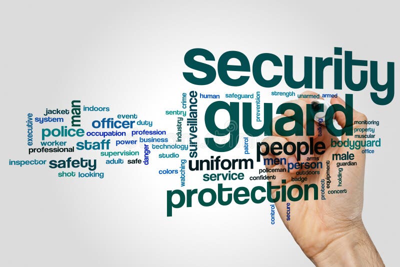 Security guard word cloud stock photo. Image of safe - 88380898