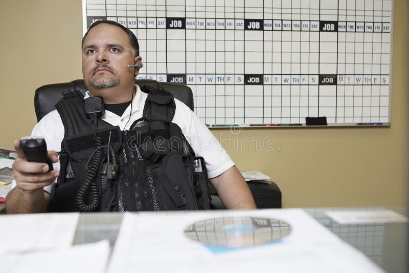 Security Guard at Work stock image. Image of control - 29659817
