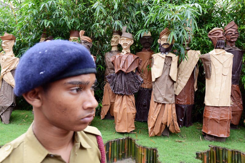 Security Guard Officer in Front of Colossal Statue of Marforio in ...
