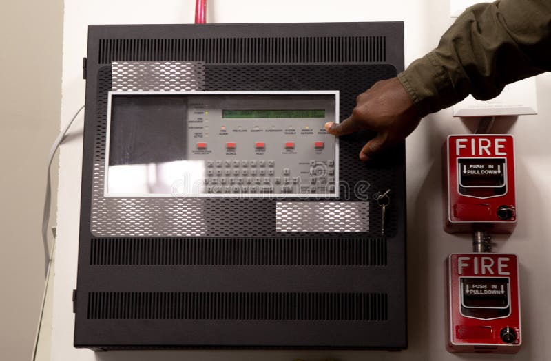 Security Guards are Learning How To Use Fire Alarm Panel and How To Do ...