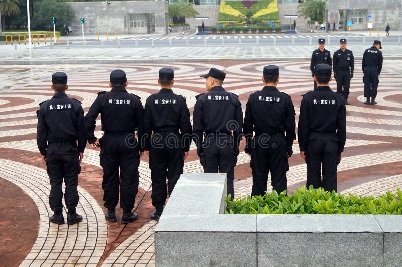 Security Guards in the Square Formation Training Editorial Photography ...