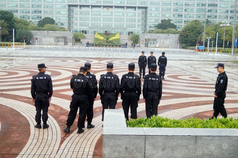 Security Guards in the Square Formation Training Editorial Photography ...