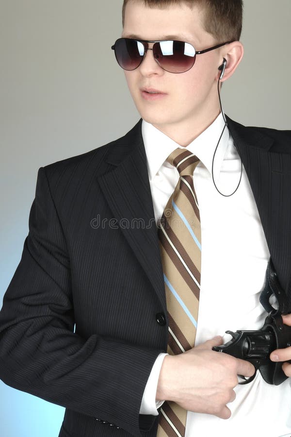 Security with gun stock image. Image of black, officer - 13850355