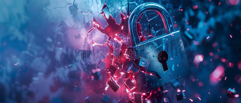 Security Hacking, Security Breach, Data Loss, Cyber Threat Stock Photo ...