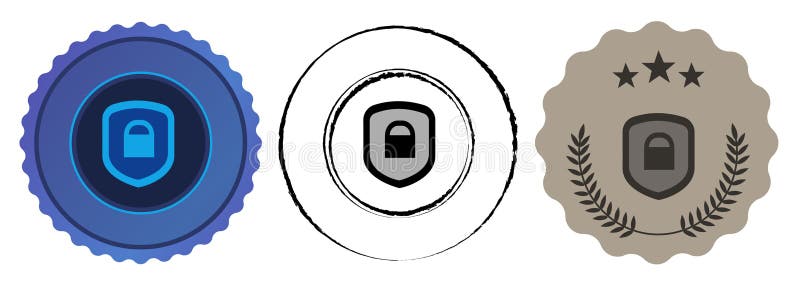 Security Hacking Encryption Privacy Security Shield Symbol Emblem Badge ...