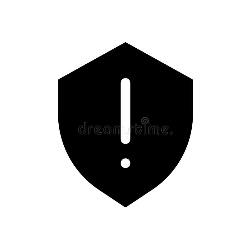 Security Hazard Black Glyph Ui Icon Stock Vector - Illustration of ...