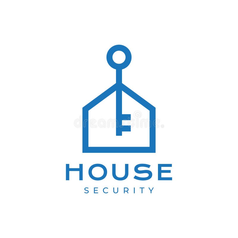 Security House Key House Logo Design Vector Stock Vector - Illustration ...