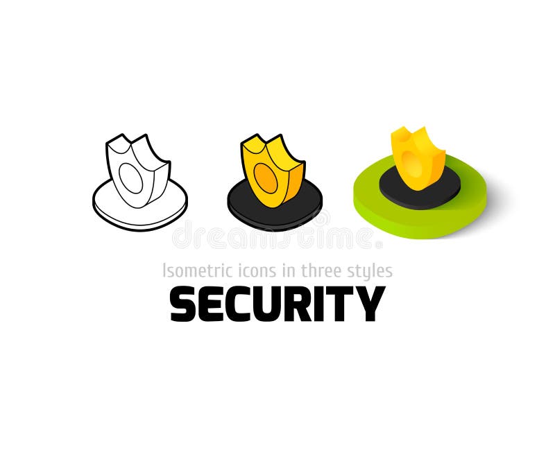 Security Icon in Different Style Stock Vector - Illustration of element ...