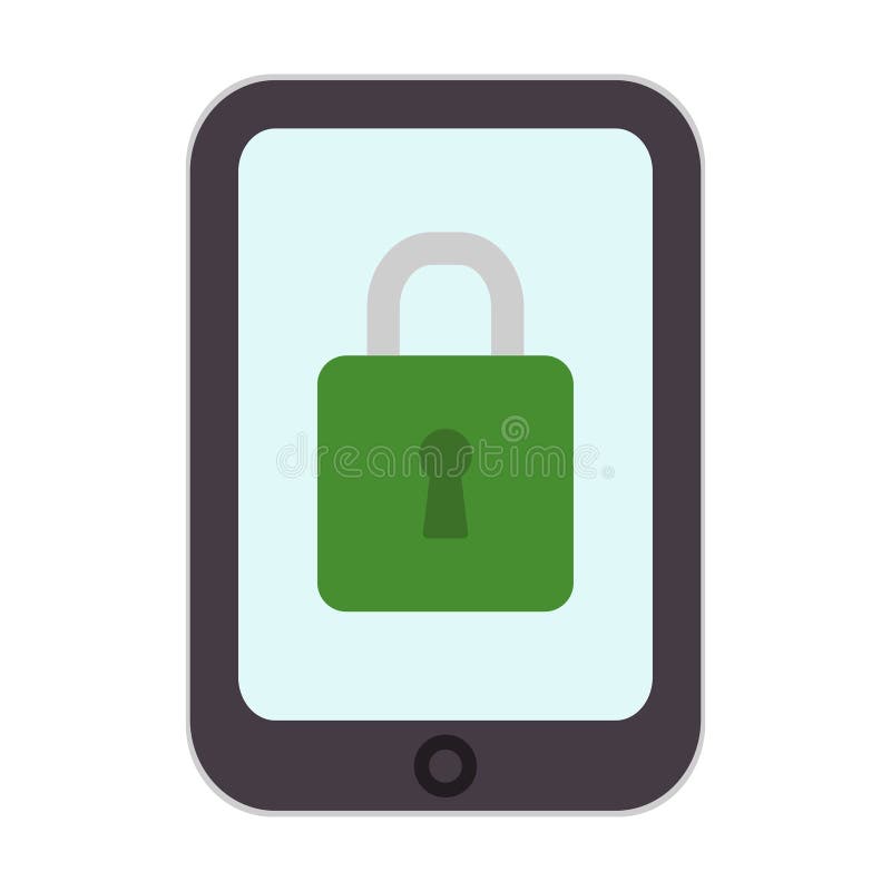 Security Icon. Mobile Locking Design Vector Phone Stock Vector ...