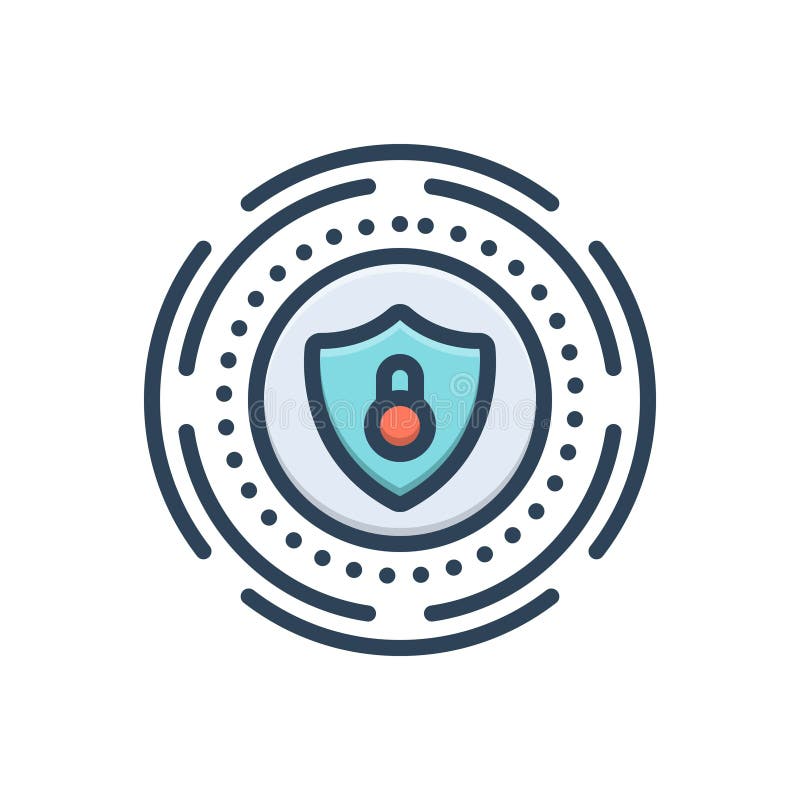 Color Illustration Icon for Security, Protection and Guard Stock ...