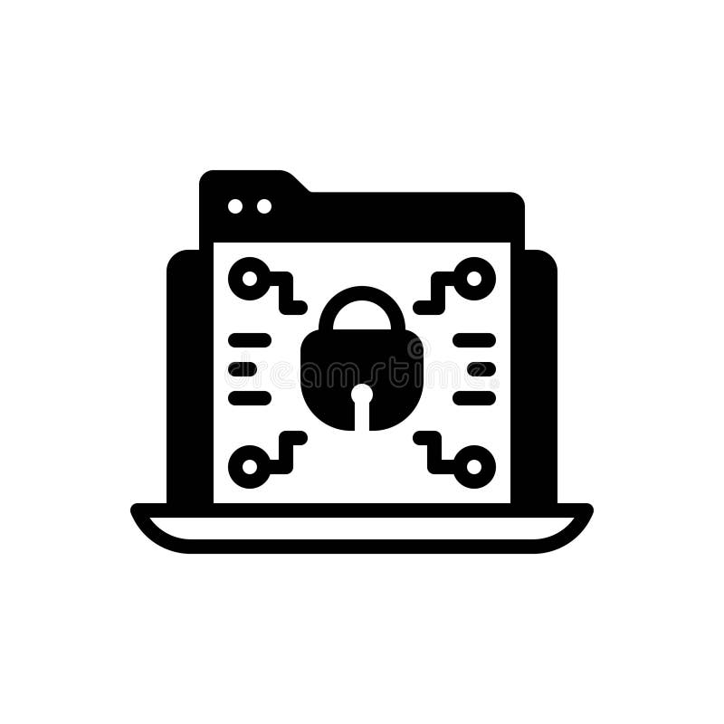 Black Solid Icon for Security, Safety and Padlock Stock Vector ...