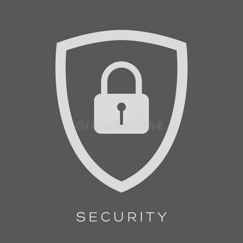 Security Icon - Shield Lock Stock Vector - Illustration of website ...