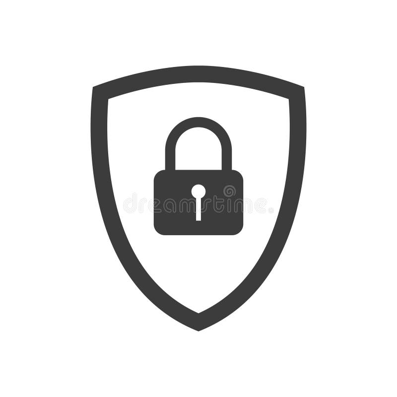 Security Icon - Shield Lock Stock Vector - Illustration of safety ...