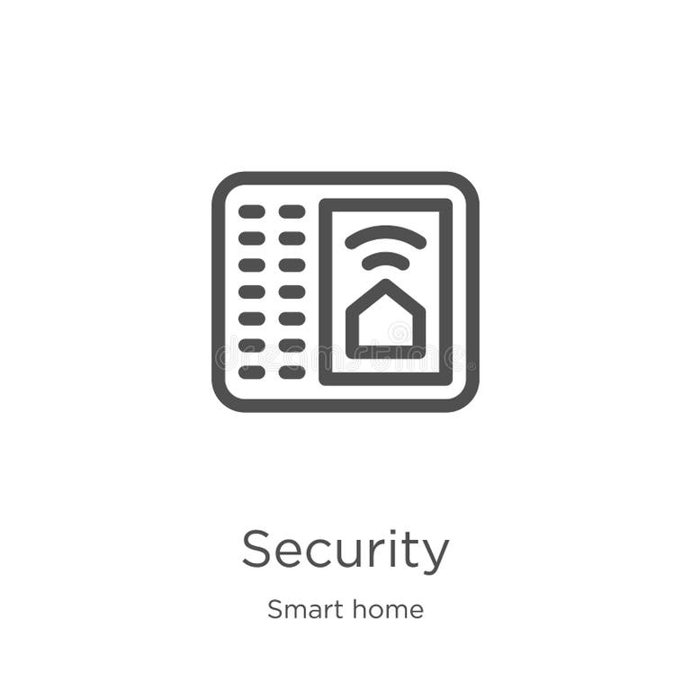 Security Icon Vector from Smart Home Collection. Thin Line Security ...