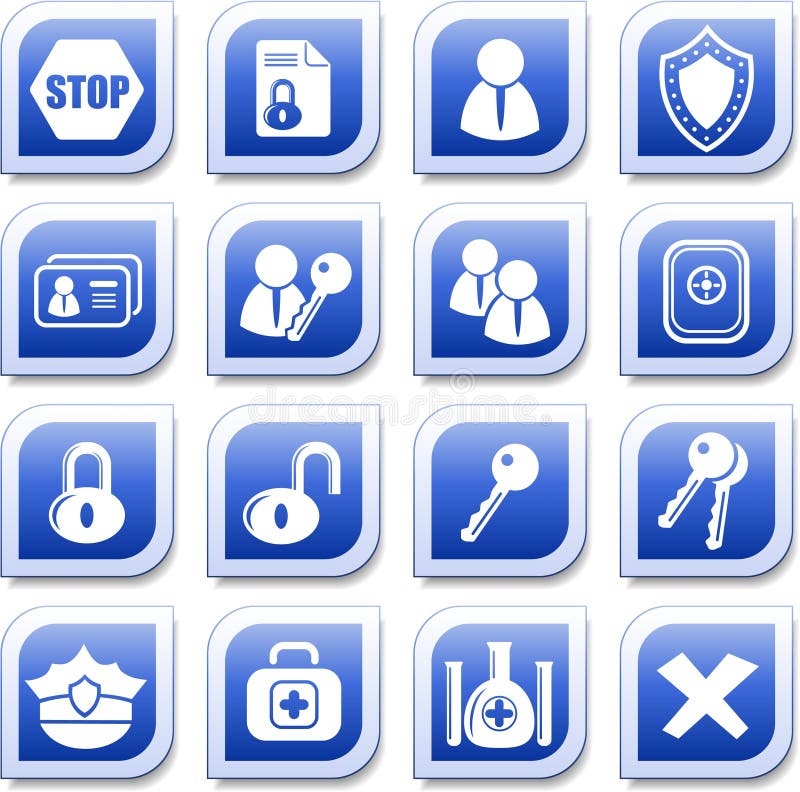 Security icons stock vector. Illustration of message - 13484616